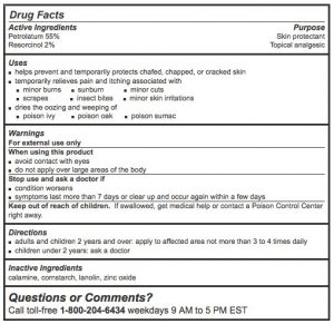 Resinol Label Information - ResiCal, Inc.